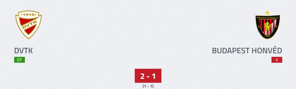 Meccscenter DVTK - Honvéd - Amíg Élek Én