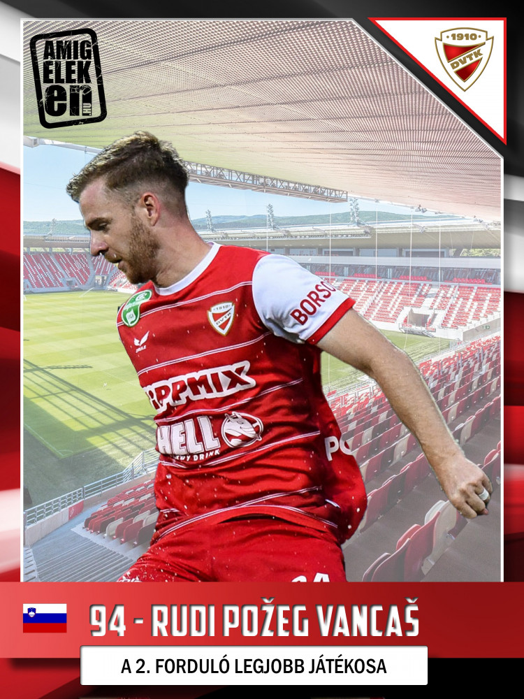 Rudi Požeg Vancaš is másodszor nyerte el a legjobb diósgyőri játékos ...